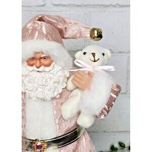 Unbranded | Holiday | Christmas Pink Shabby Chic Santa Claus Doll ...